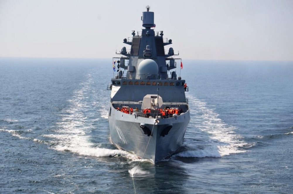 Medium sized sea tanker «Academic Pashin» conducted a planned maneuvers ...